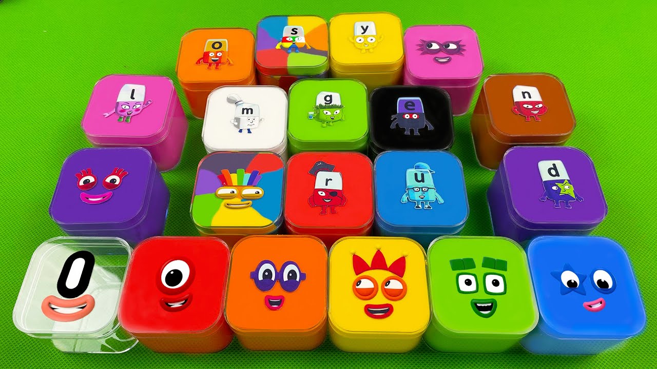 Numberblocks - Looking For Alphablocks CLAY Coloring With Shape! ASMR ...