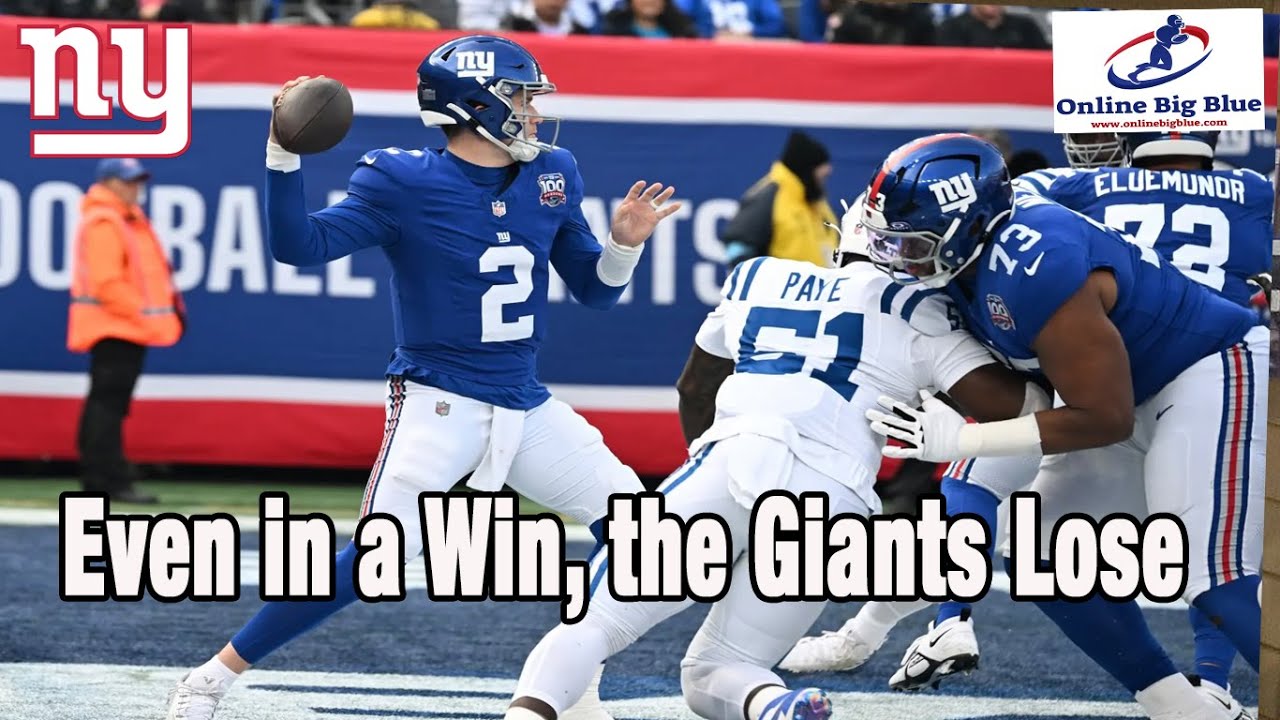 Only the New York Giants can Lose by Winning! Giants Beat the Colts ...