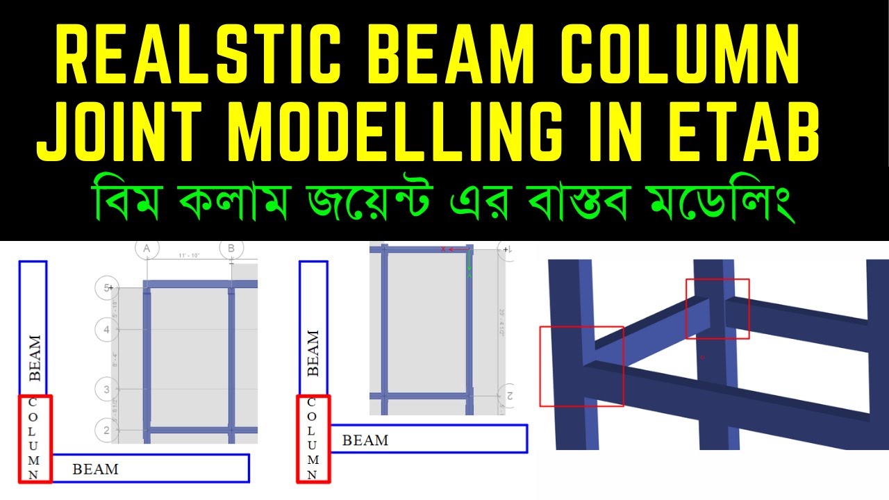 Beam Column Joint Actual Modelling | Realistic Beam Column Joint ...