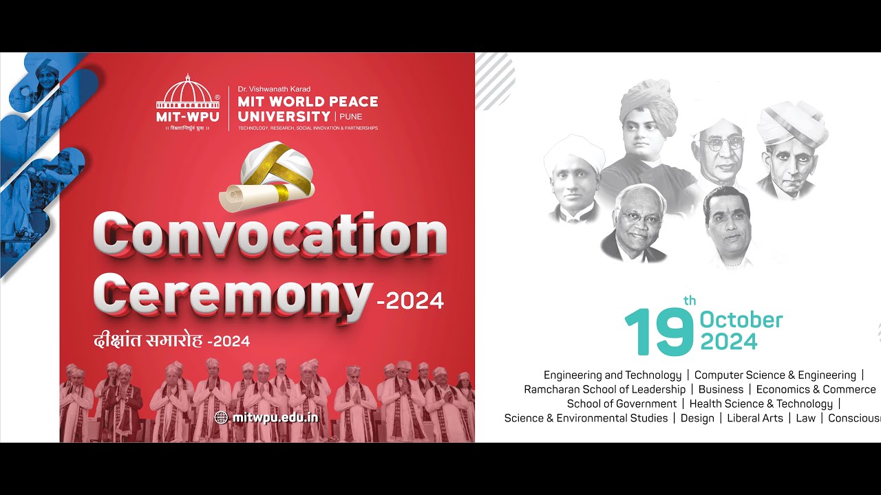 🔴 || LIVE || 6th Convocation-2024 ceremony MIT-WPU - YouTube
