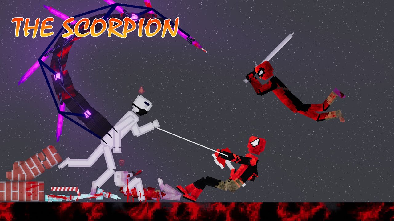 The Scorpion vs Spiderman and Deadpool Fighting - People Playground 1. ...