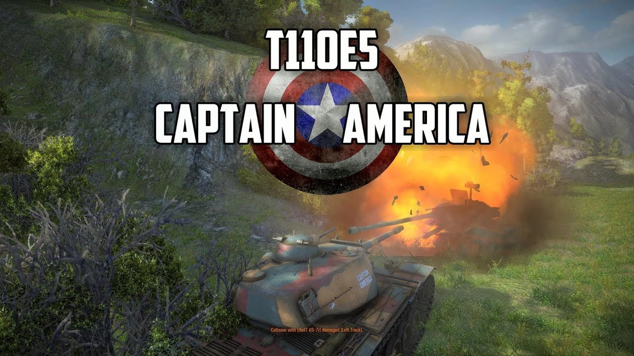 World of Tanks - T110E5 Tier 10 Heavy Tank - Captain America - YouTube