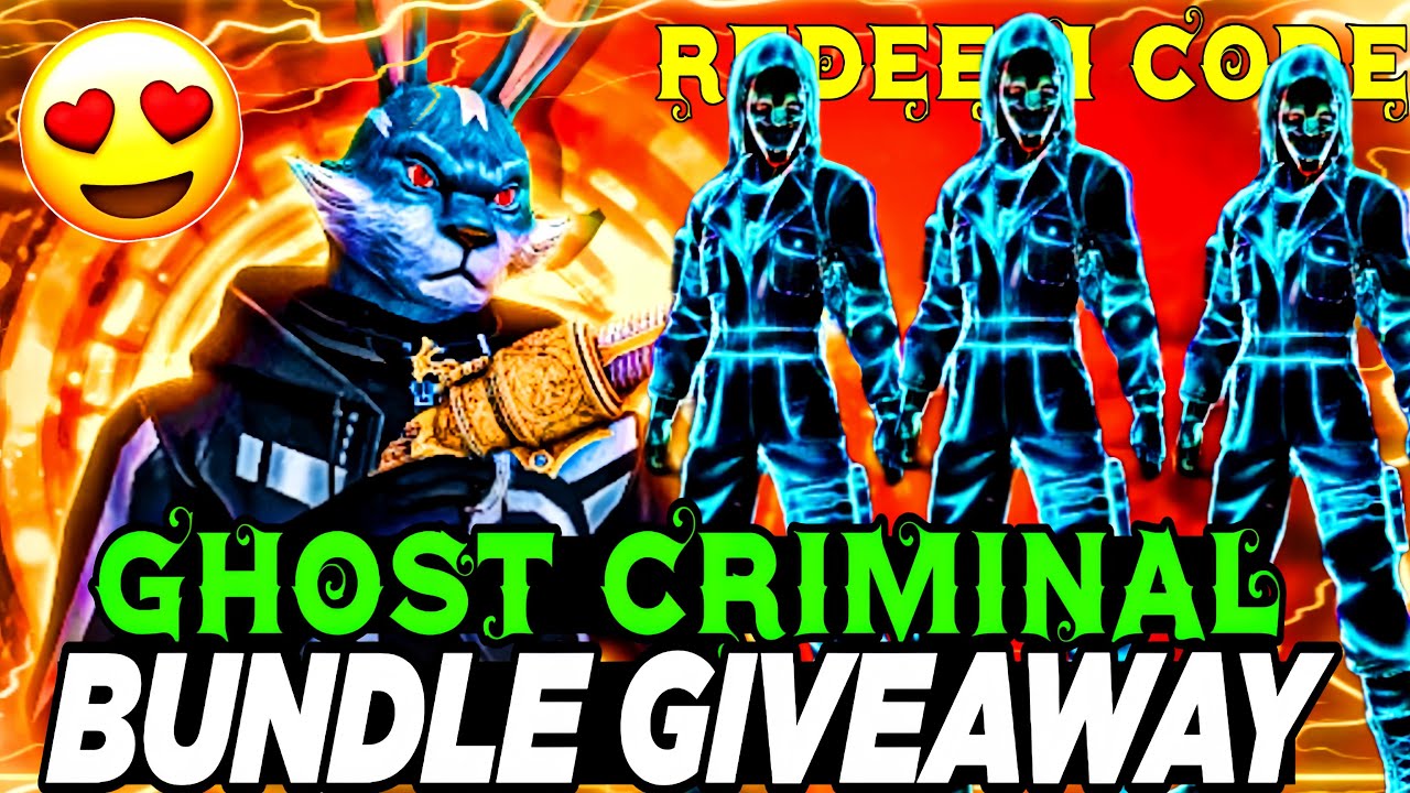 FREE FIRE LIVE ALL CRIMINAL BUNDLE REDEEM CODE GIVEAWAY 😍 - YouTube