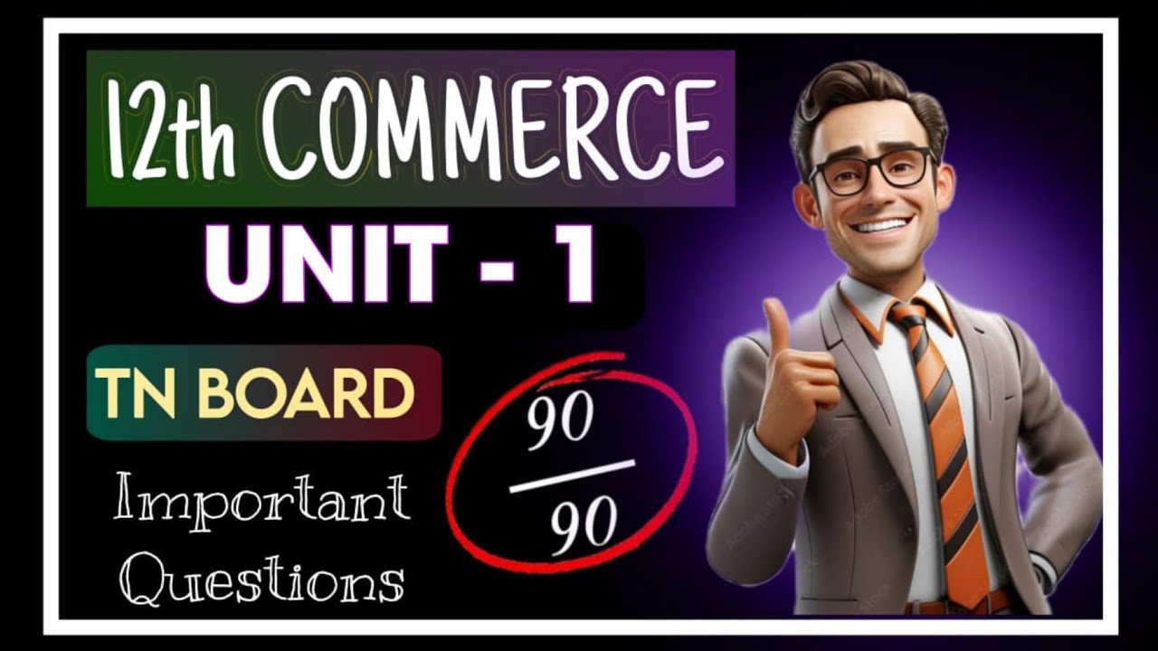 12th Commerce Important questions Commerce Complete Revision | Class 12 ...
