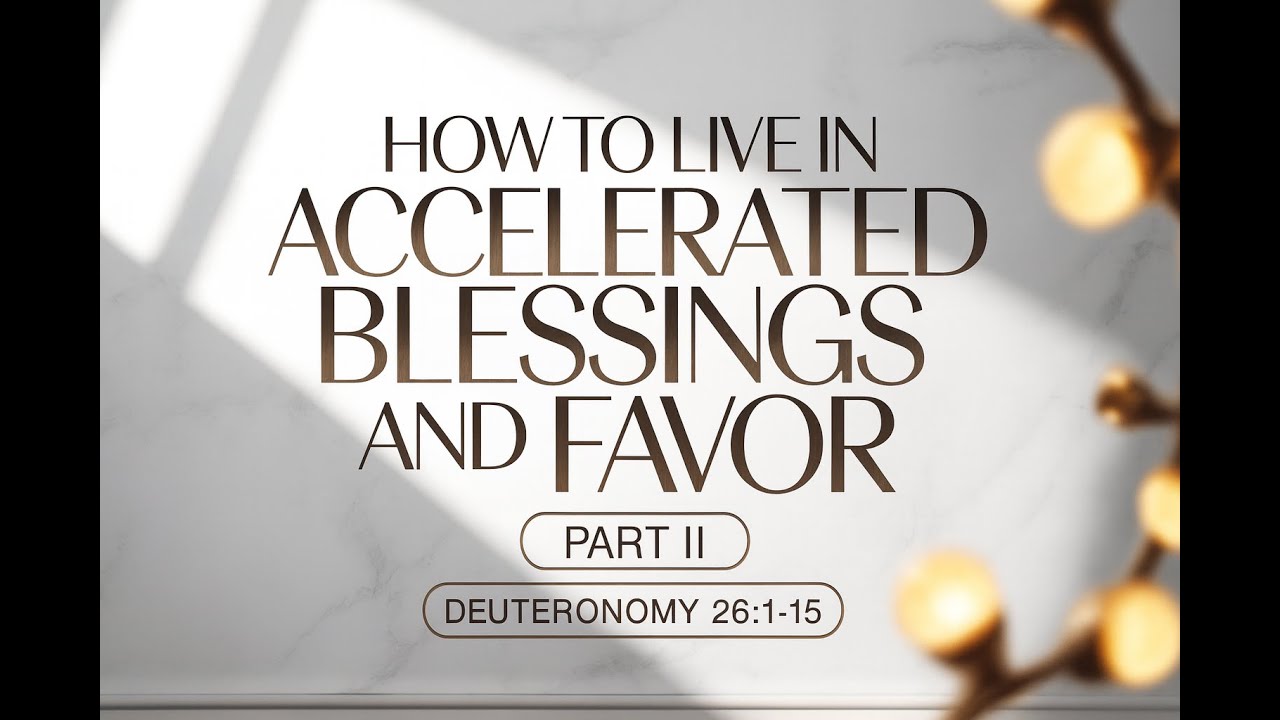 How To Live In Accelerated Blessings & Favor II: Scripture: Deuteronomy ...