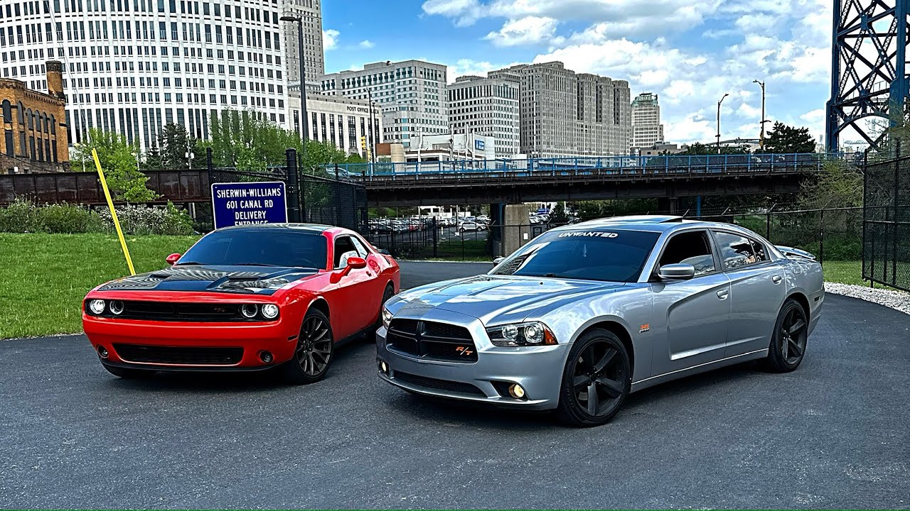 CHALLENGER & CHARGER RT CUTTING UP IN RUSH HOUR TRAFFIC 😅.. (CRAZY LOUD ...