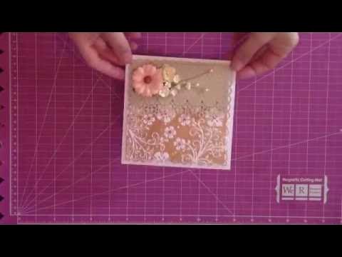 Inking embossing folders to make floral cards - YouTube