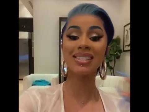 Cardi B getting chest and lip piercings 2020 - YouTube