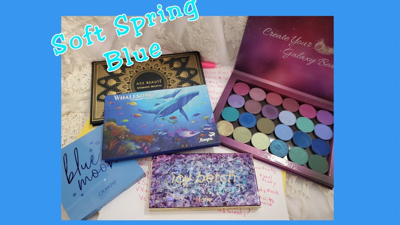 Afternoon Makeup Sesh - Soft Blue Eye Look - YouTube