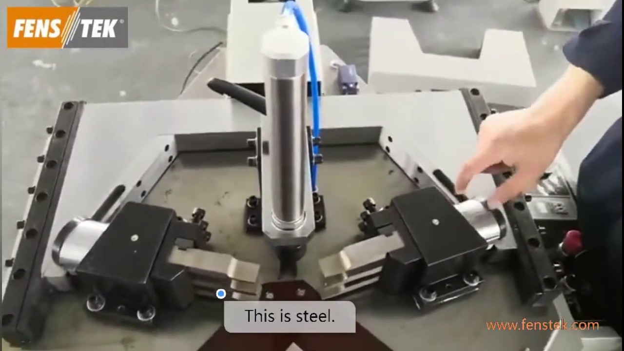 Fenstek window machine machine corner crimping machine CCM120 - YouTube