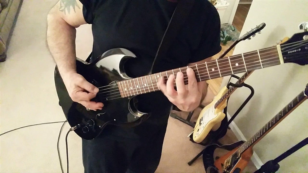 P90 Epiphone sg jr John Riccio,metal jam riffs - YouTube