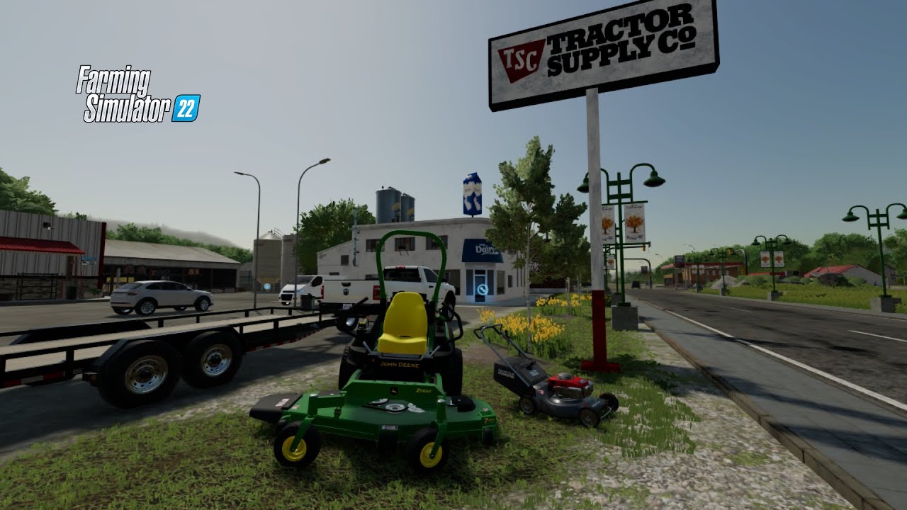 Mowing at Tractor supply with the Honda and john Deere farming ...