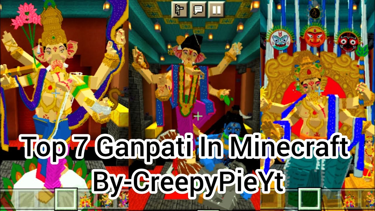 Top 7 Ganpati Bappa In Minecraft |#minecraft #creepypieyt #ganpati ...