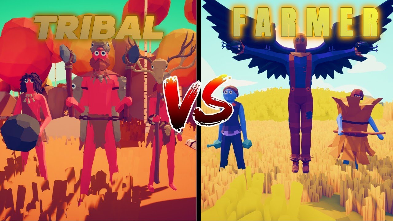 TRIBAL TEAM vs FARMER TEAM - TABS | Totally Accurate Battle Simulator ...