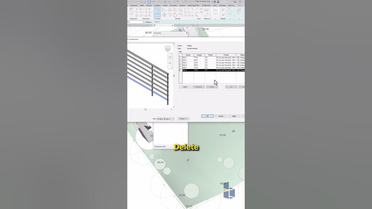 Kerb Railing in Revit Tutorial #bim #revit #architecture #revittraining #revittutorial # ...
