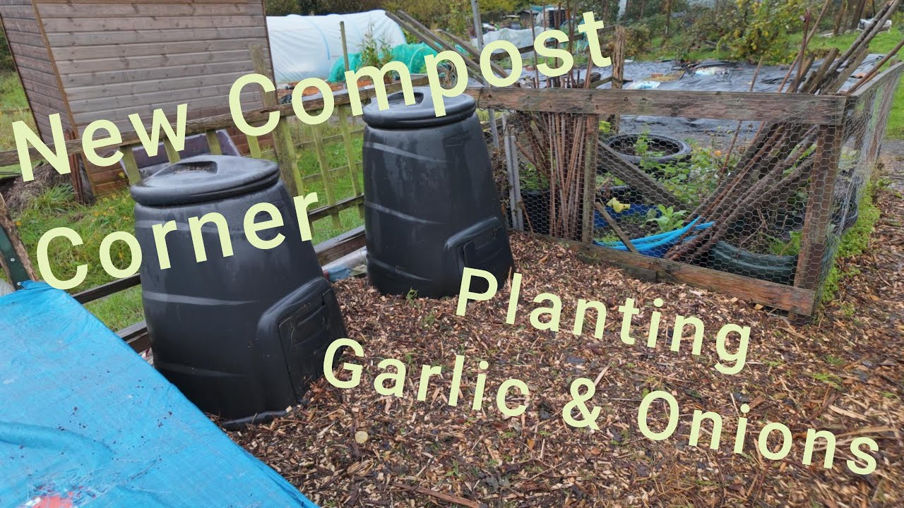 New Compost Corner and October Planting - YouTube