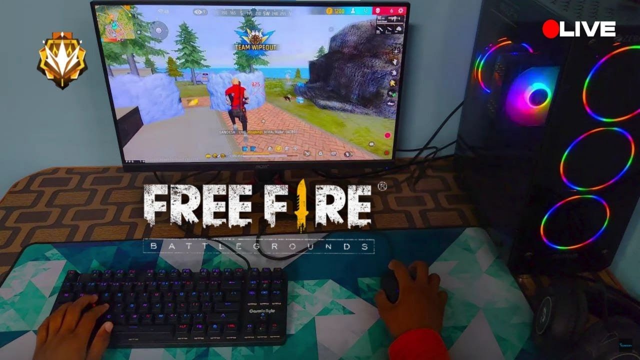 🔴Live Rank Push to Grandmaster 💕 Free Fire Live with SANDESH PC FF KING ...