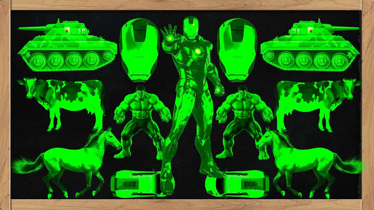 Membersihkan Mainan berlumpur, Helicopter, Hulk, Tank, Mobil Monster ...
