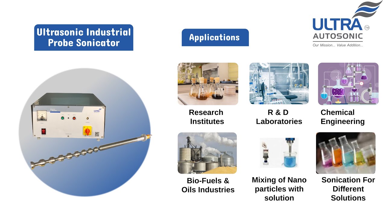 Probe Sonicator - 100 Liters Sonication - YouTube