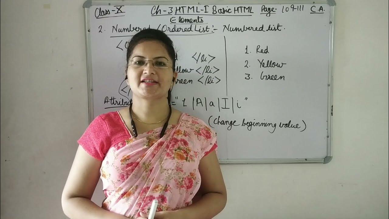 CA Class-10 Ch-3 HTML-1 Basic HTML Elements Part-4 - YouTube
