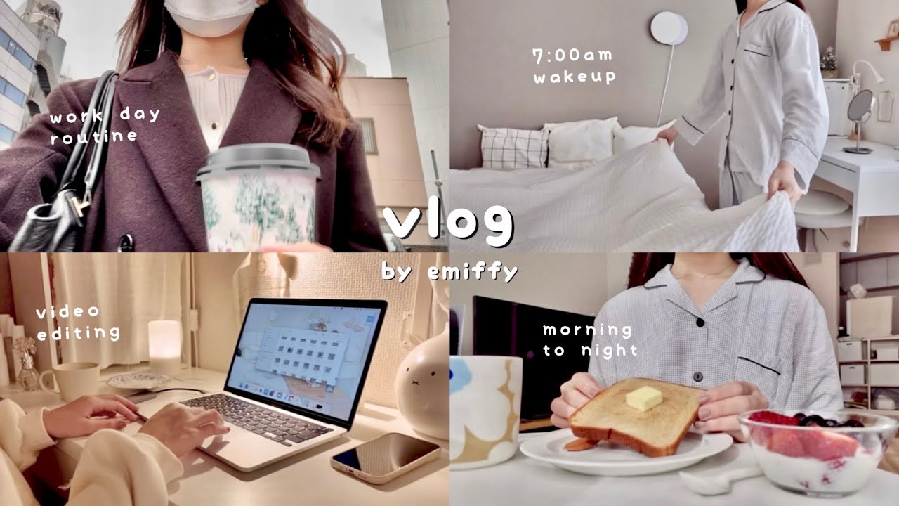 my workday routine👩🏻‍💻 (office worker + vlogger｜ 7:00am start⛅️ work ...