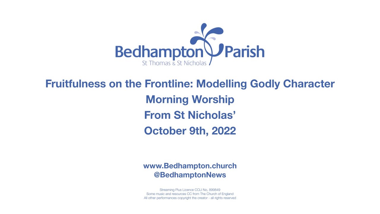 Morning Worship October 9th, 2022 - Fruitfulness on the Frontline ...