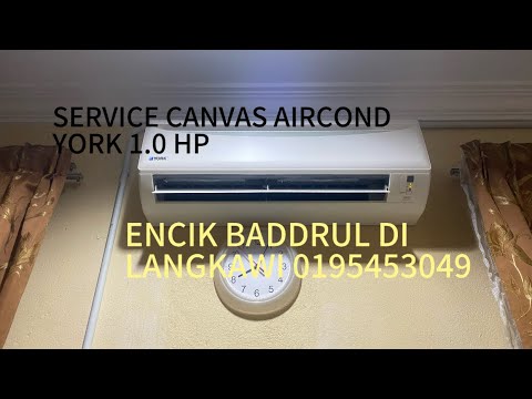 SERVICE CANVAS AIRCOND YORK 1.0 HP NON INVERTER PADA UNIT INDOOR ...