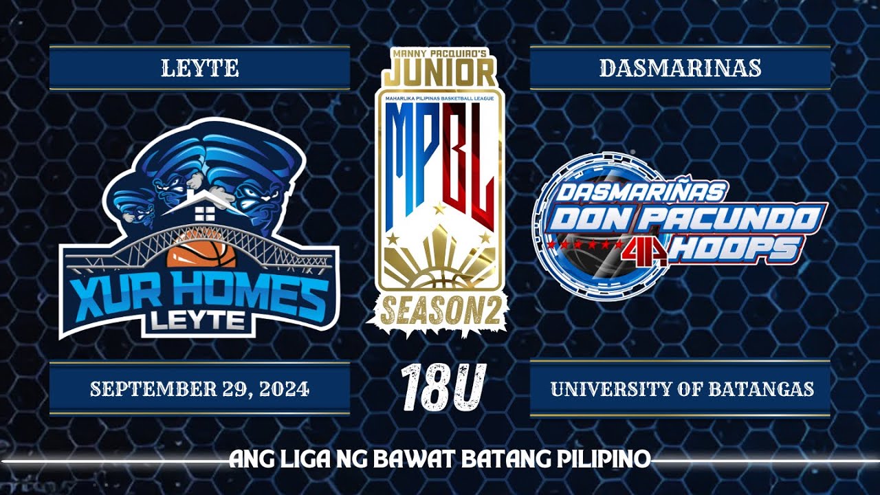 Junior MPBL Season 2 | Leyte Xur Homes vs Dasmariñas Don Pacundo | 18U ...