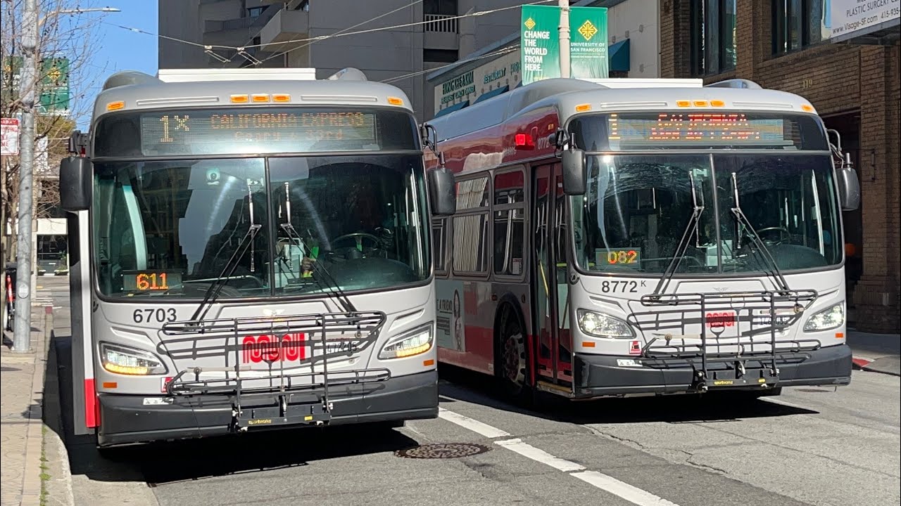 ⁴ᴷ⁶⁰ Transit Action EP07 | SF MUNI Hybrid and Presidio Go Buses ...