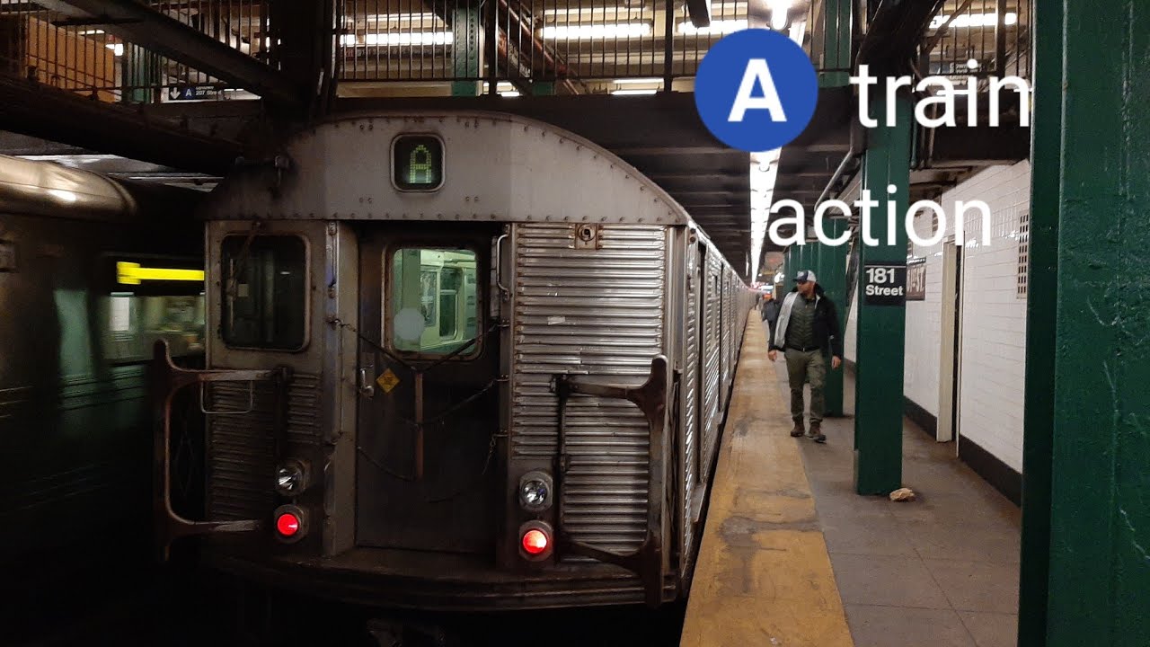 MTA NYC Subway: R32 & R46 A trains at 181st street - YouTube