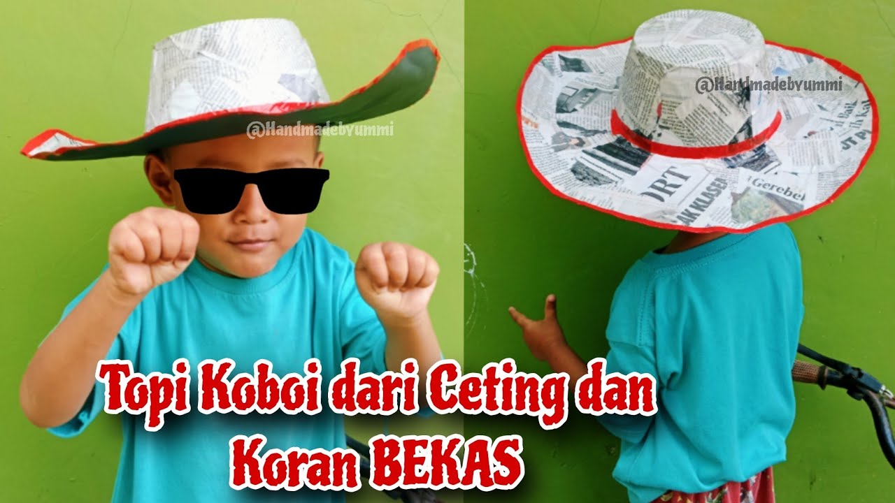 Topi Koboi dari ceting dan kertas koran untuk karnaval / mos / mpls ...