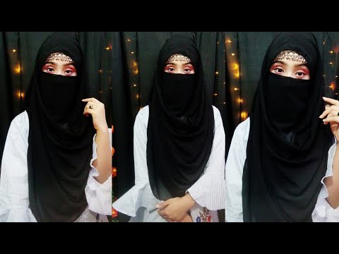 Stylish Niqab Tutorial 2022||Hijab & Niqab Style💞#niqabstyle2021 #shorts #partyhijabstyle #hijab🐷