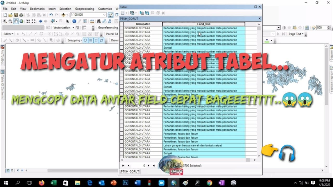 CARA MENGATUR ATTRIBUTE TABLE DENGAN ARCGIS - YouTube