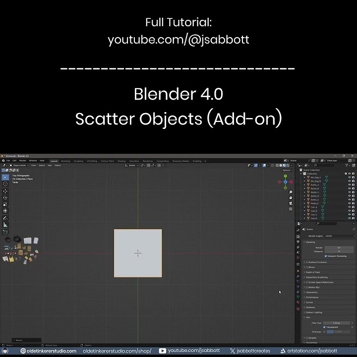 Junk Yard (Scatter Object Add-on) | Blender 4.0 #shorts - YouTube