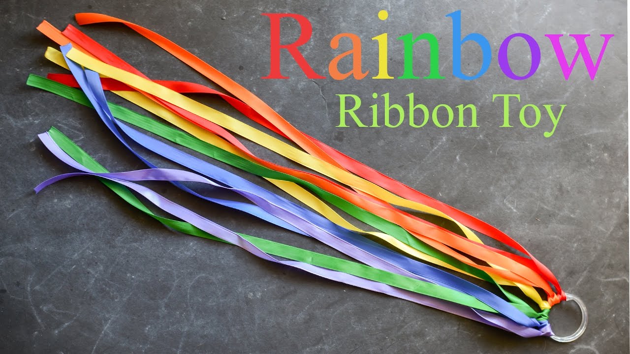 Rainbow Ribbon Toy Rings Tutorial - YouTube