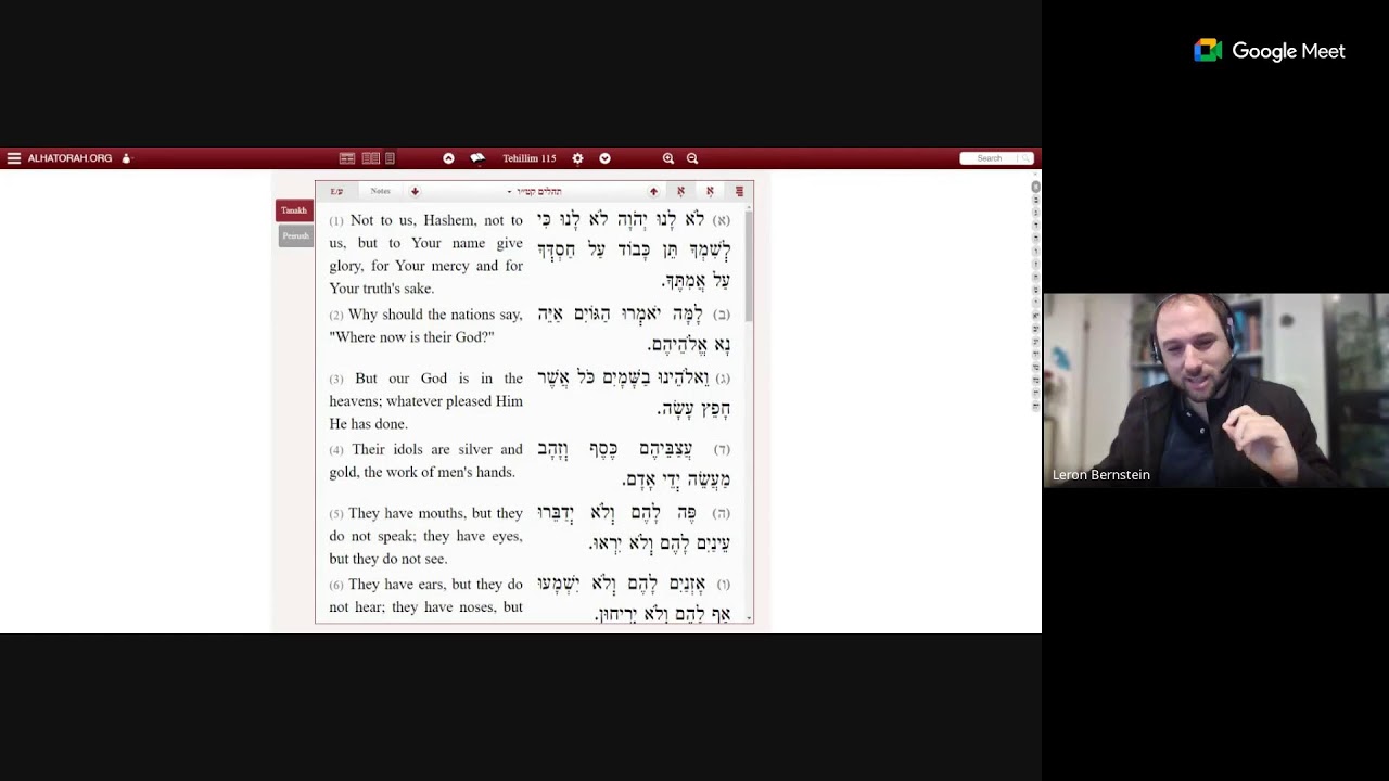 TM Community Learning - Divrei Tefilla v'Chizzuk - Tehillim BaTefilla ...