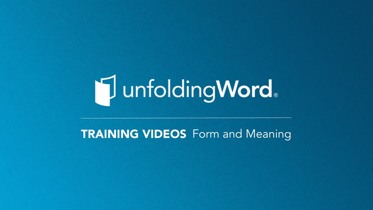 Form and Meaning - YouTube