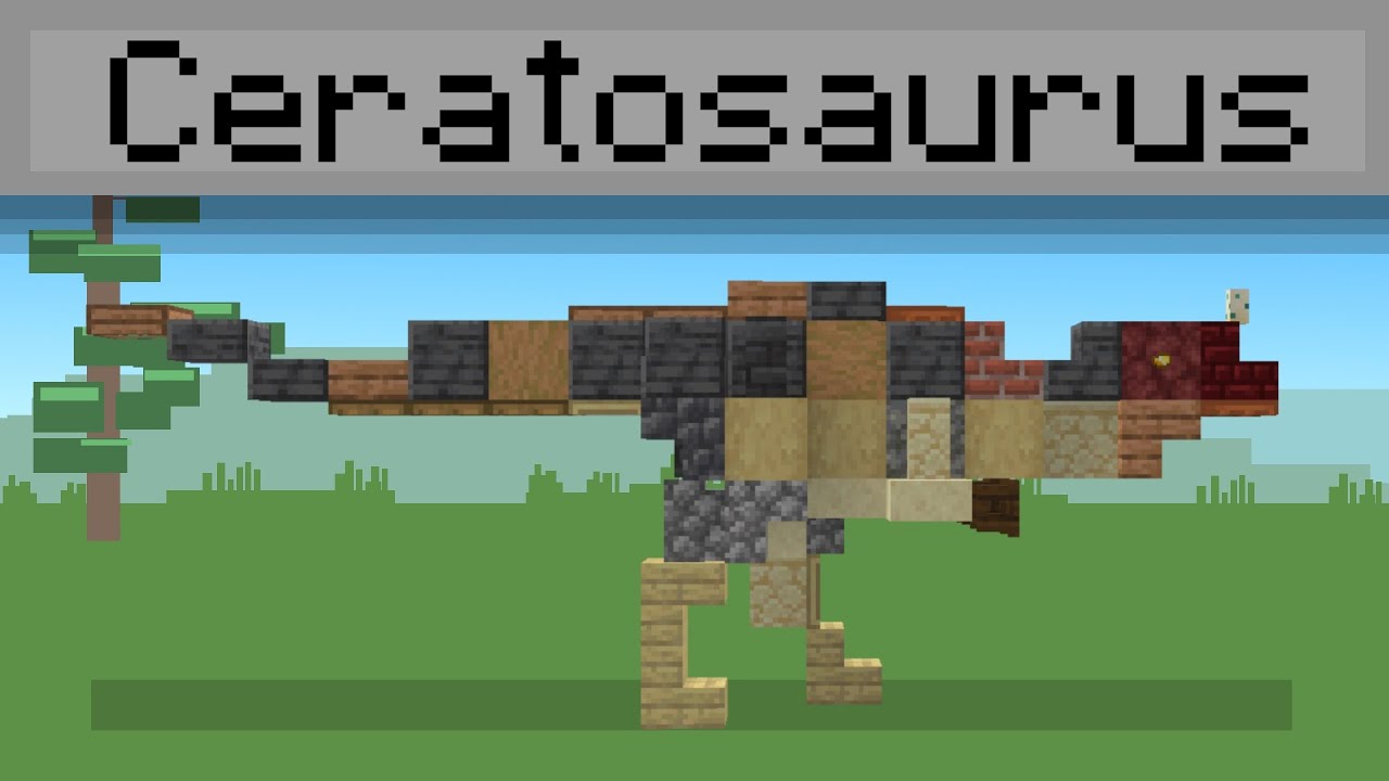 Minecraft | How To Build: Ceratosaurus - YouTube