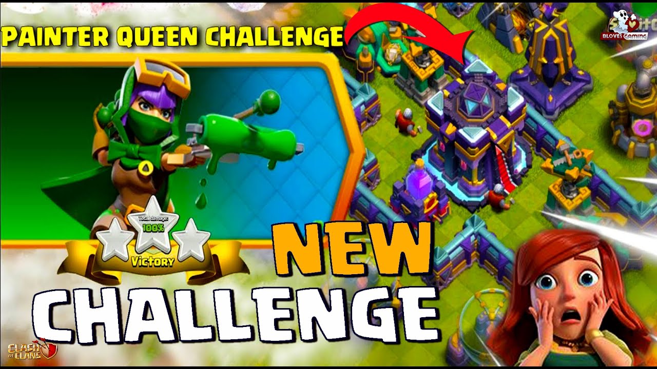 COC Live | Easily 3 Star the Painter Queen Challenge Clash of Clans ...