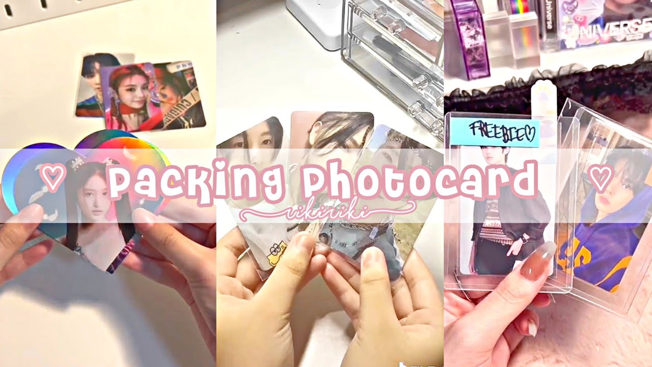 ´∩｡• ᵕ •｡∩` - asmr packing photocard kpop 👛💒 | rikiriki - YouTube