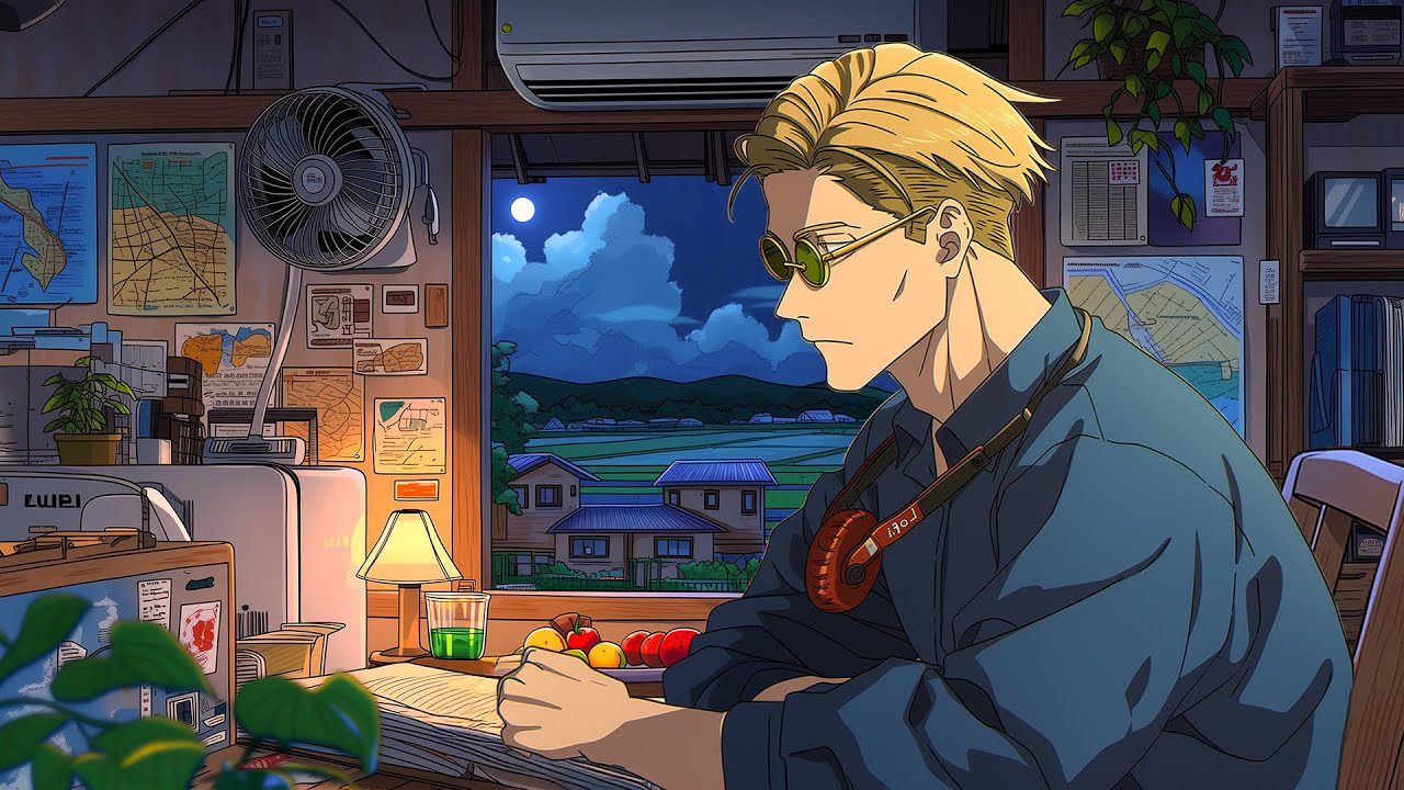 Late Night Study Session Anime Lofi🌙 Music helps heal fatigue and ...