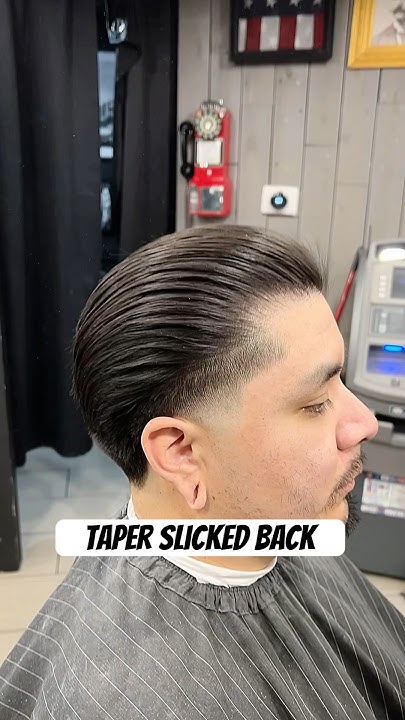 Low-skin taper slicked back look. 2024 summer hairstyle. Light pomade touch - YouTube
