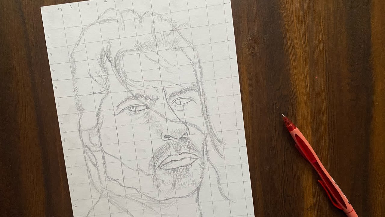 How to Draw Shahrukh Khan | Outline Tutorial - YouTube