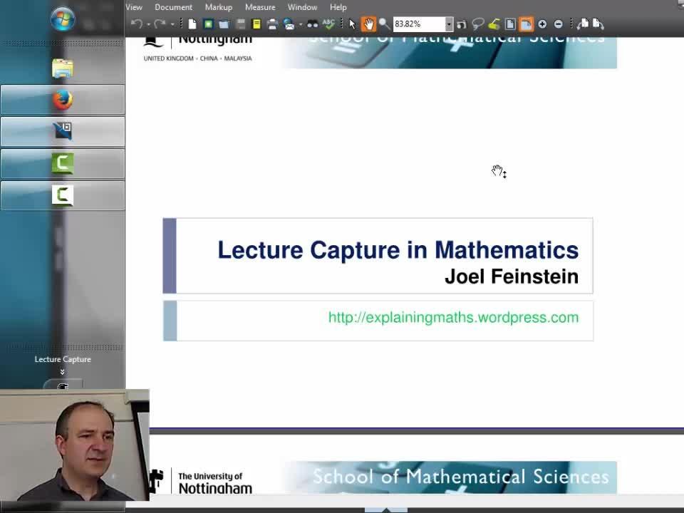 Lecture Capture in Mathematics - YouTube