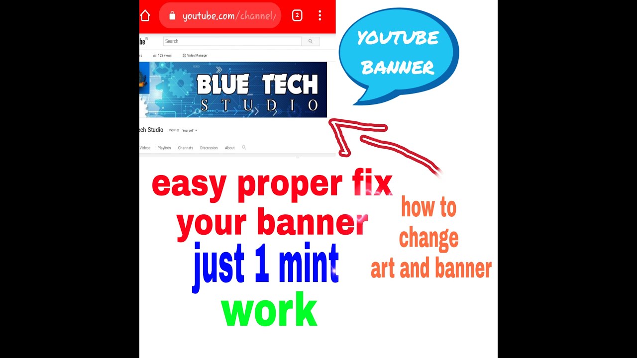 how to change youtbe banner? how to fix channel banner ??? - YouTube