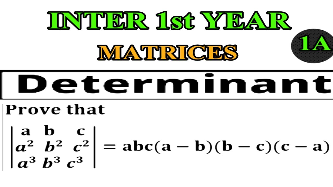 MATRICES//Determination method//Maths 1A //Imp laq@NanajiGonnabathula ...