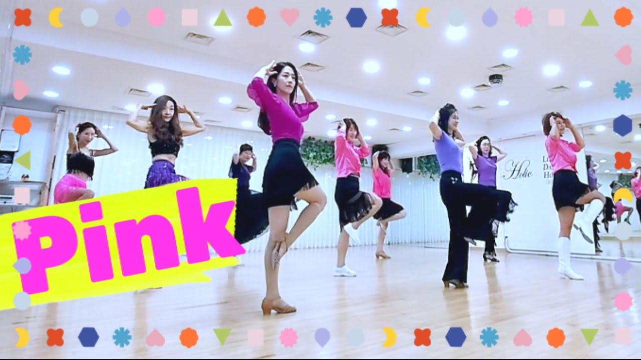 Pink Line Dance 초중급 라인댄스 Improver Level - YouTube