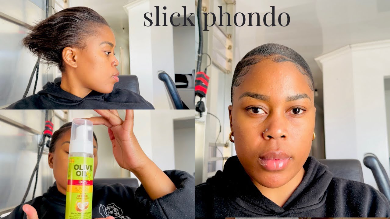 Simple slick side part phondo|| Tshwanelo Zee - YouTube