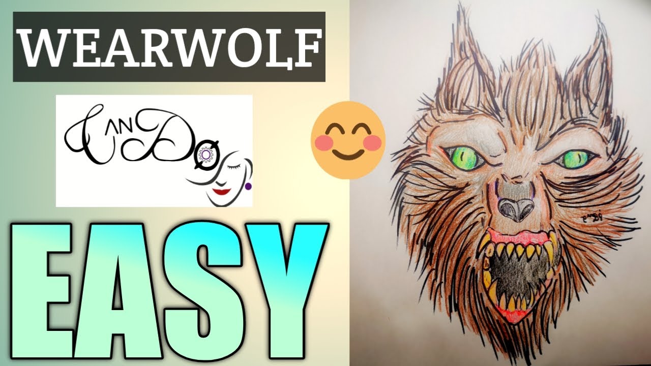 How To Draw A Werewolf Step By Step For Beginners | Easy Werewolf Face ...