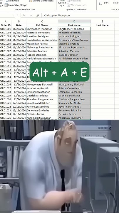 No Formula Needed! Split Names in Excel Fast 🚀#Excel #excelfunction #excelforbeginners - YouTube